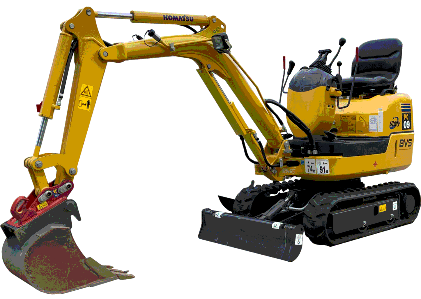 Komatsu PC09 – BVS-Vermietung & Tiefbau